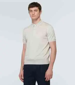 TOM FORD Wool Polo Shirt - Grey