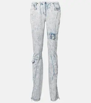 Acne Studios Printed Low-rise Slim Jeans