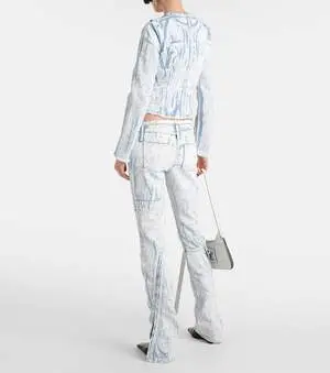 Acne Studios Printed Low-rise Slim Jeans