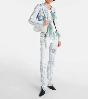 Acne Studios Printed Low-rise Slim Jeans