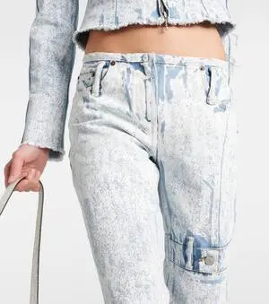 Acne Studios Printed Low-rise Slim Jeans