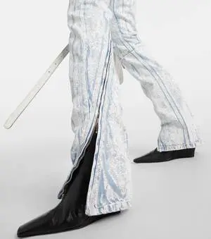 Acne Studios Printed Low-rise Slim Jeans