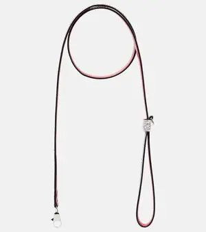 CHRISTIAN LOUBOUTIN Loubileash Embellished Suede Dog Leash - Multicoloured