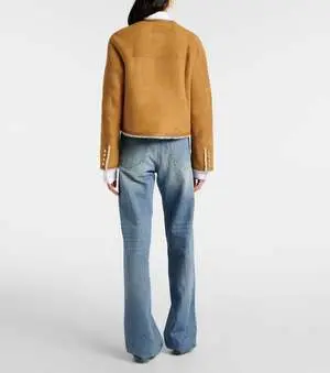 NILI LOTAN Zanie Shearling-lined Suede Jacket