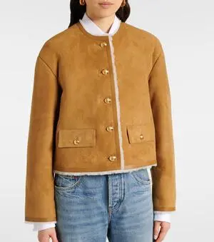 NILI LOTAN Zanie Shearling-lined Suede Jacket