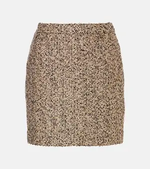 Alessandra Rich Metallic Tweed Miniskirt