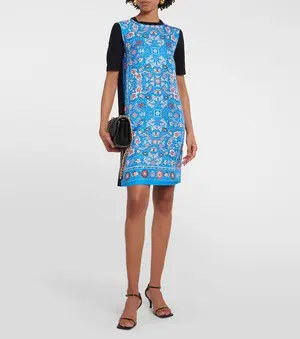 Tory Burch Silk And Wool Mini Dress