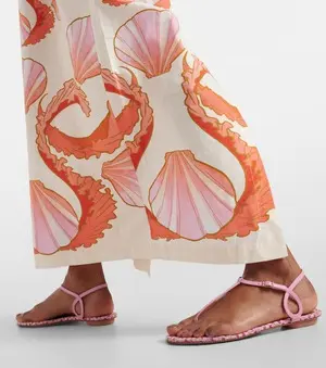 AQUAZZURA Almost Bare Leather Thong Sandals