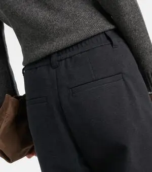 Brunello Cucinelli Pleated Cotton-blend Jersey Sweatpants