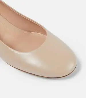 GIANVITO ROSSI Leather Block Heel Pumps