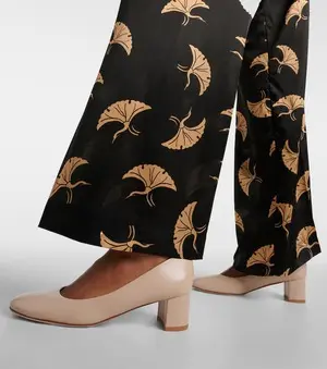 GIANVITO ROSSI Leather Block Heel Pumps
