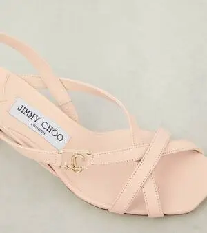 JIMMY CHOO Jess 95 Leather Sandals