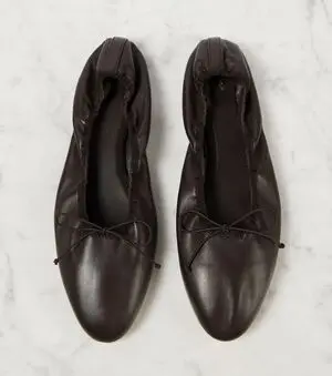 THE ROW Awar Leather Ballet Flats