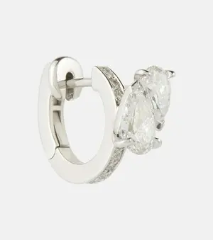 REPOSSI 18kt White Gold Single Earring With Diamonds - Silver