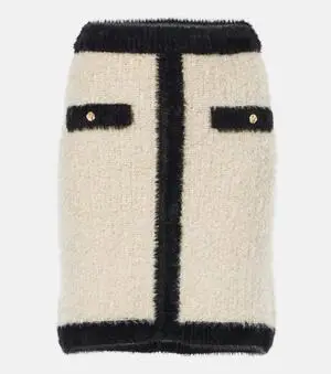 Nina Ricci Tweed Miniskirt - Beige
