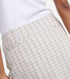 Tory Burch Ruffled Pinstripe Cotton Skort