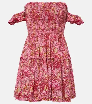 Poupette St Barth Aurora Ruffled Minidress - Pink