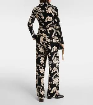 MARINE SERRE Floral Jacquard Sweatpants