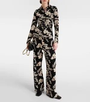 MARINE SERRE Floral Jacquard Sweatpants