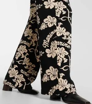 MARINE SERRE Floral Jacquard Sweatpants