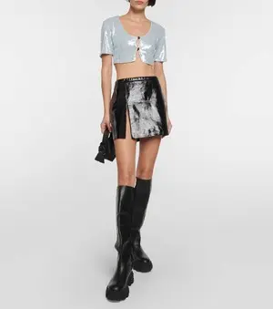 GANNI Sequined Crop Top
