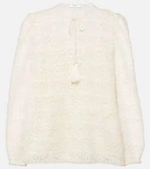 FRAME Cotton Lace Blouse