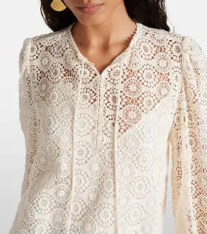 FRAME Cotton Lace Blouse