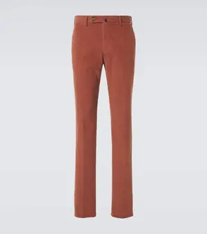 SLOWEAR Cotton Corduroy Straight Leg Trousers