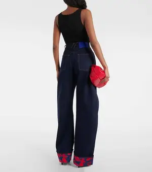 Burberry High-rise Wide-leg Jeans