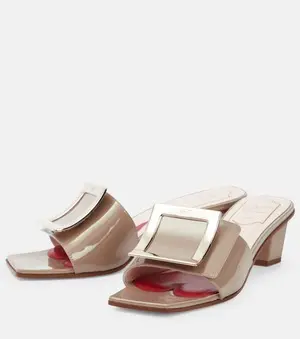 ROGER VIVIER Love Vivier Patent Leather Sandals