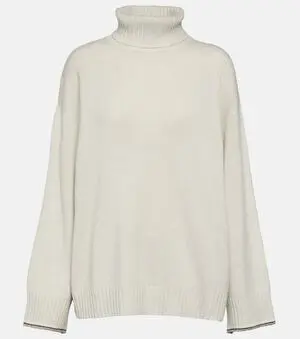 Brunello Cucinelli Wool, Cashmere, And Silk Turtleneck Sweater
