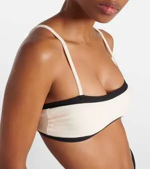 SAME Colorblocked Bandeau Bikini Top