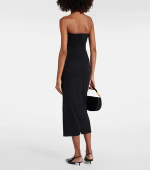 Staud Cortona Strapless Midi Dress