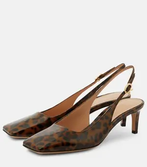 GIANVITO ROSSI 55 Patent Leather Slingback Pumps