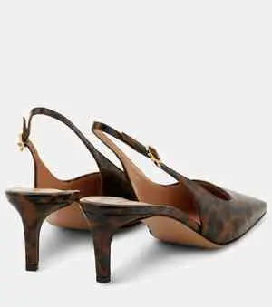 GIANVITO ROSSI 55 Patent Leather Slingback Pumps