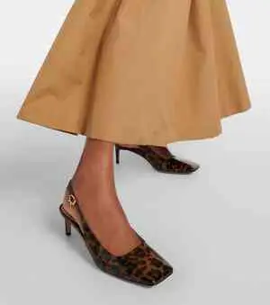 GIANVITO ROSSI 55 Patent Leather Slingback Pumps