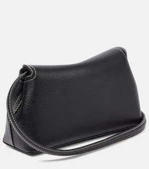 TOTEME T-lock Small Leather Clutch - Black