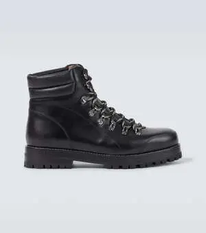Manolo Blahnik Janka Leather Boots - Black