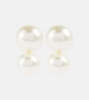 JENNIFER BEHR Gretel Embellished Earrings - White