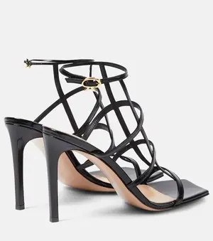 GIANVITO ROSSI Mondry 95 Leather Sandals - Black