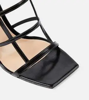 GIANVITO ROSSI Mondry 95 Leather Sandals - Black