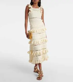 Zimmermann Waverly Crochet Midi Skirt