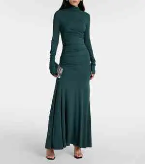 Tove Africa Crepe Jersey Maxi Dress - Blue