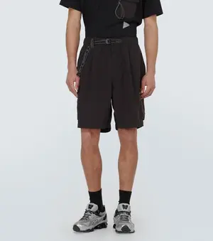 AND WANDER Oversized Cargo Shorts - Black