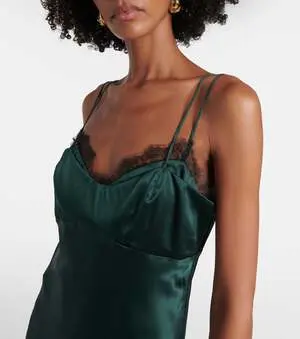 Veronica Beard Bixie Silk-blend Satin Slip Dress