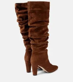 Manolo Blahnik Calasso 90 Suede Knee-high Boots - Brown