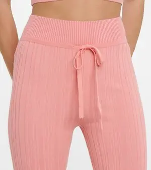 Live The Process Super Flare Ribbed Knit Pants
