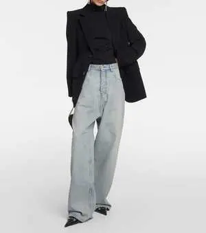 Balenciaga Mid-rise Wide-leg Jeans