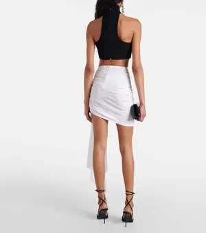 Christopher Esber Cutout Ruched Mini Skirt - White