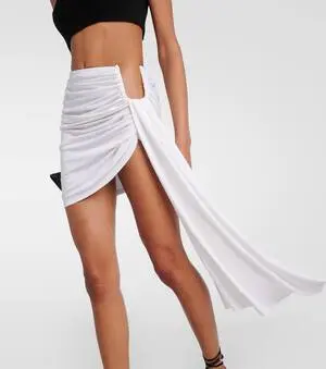 Christopher Esber Cutout Ruched Mini Skirt - White